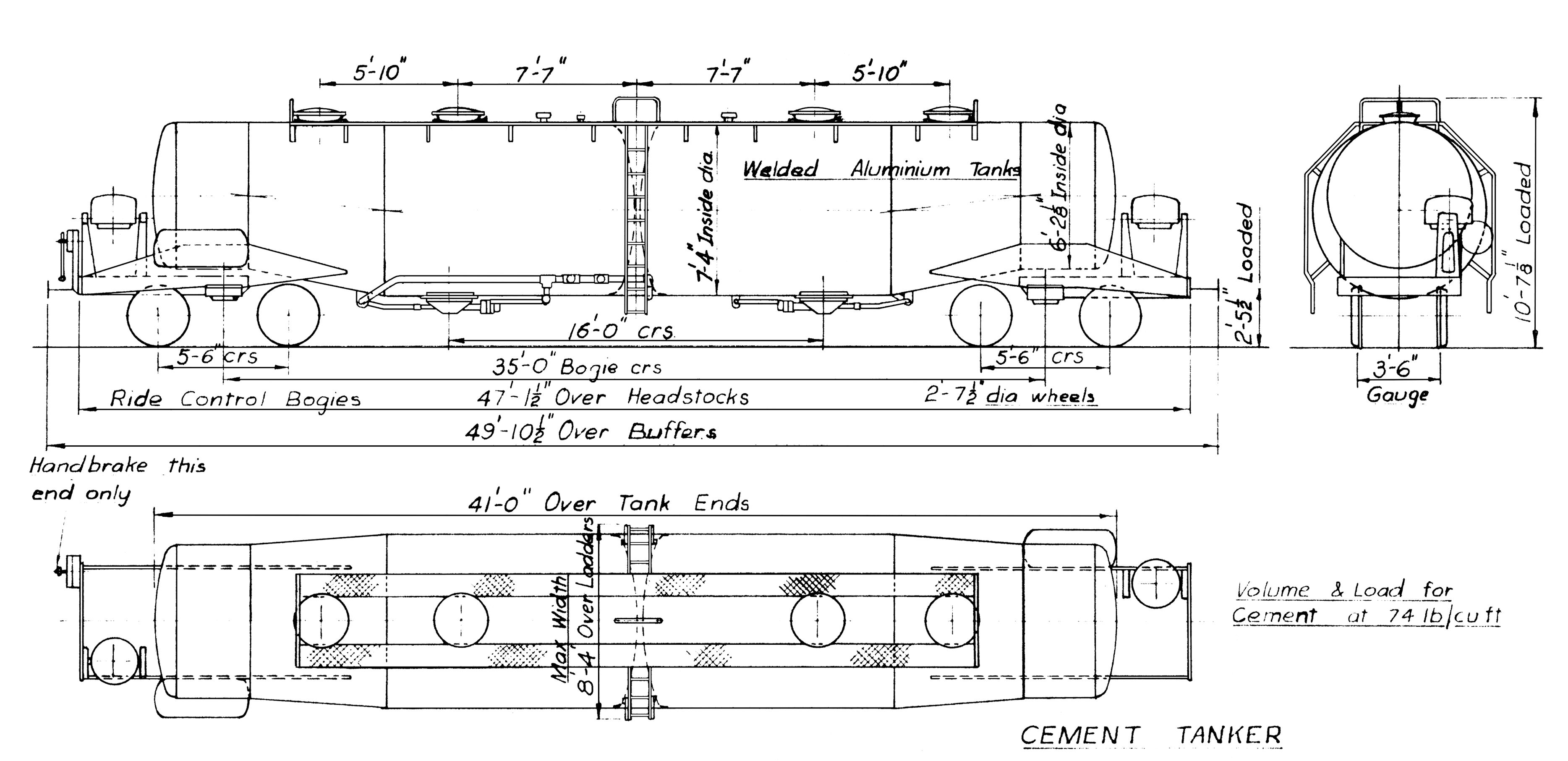 Class XR Bogie Cement wagons